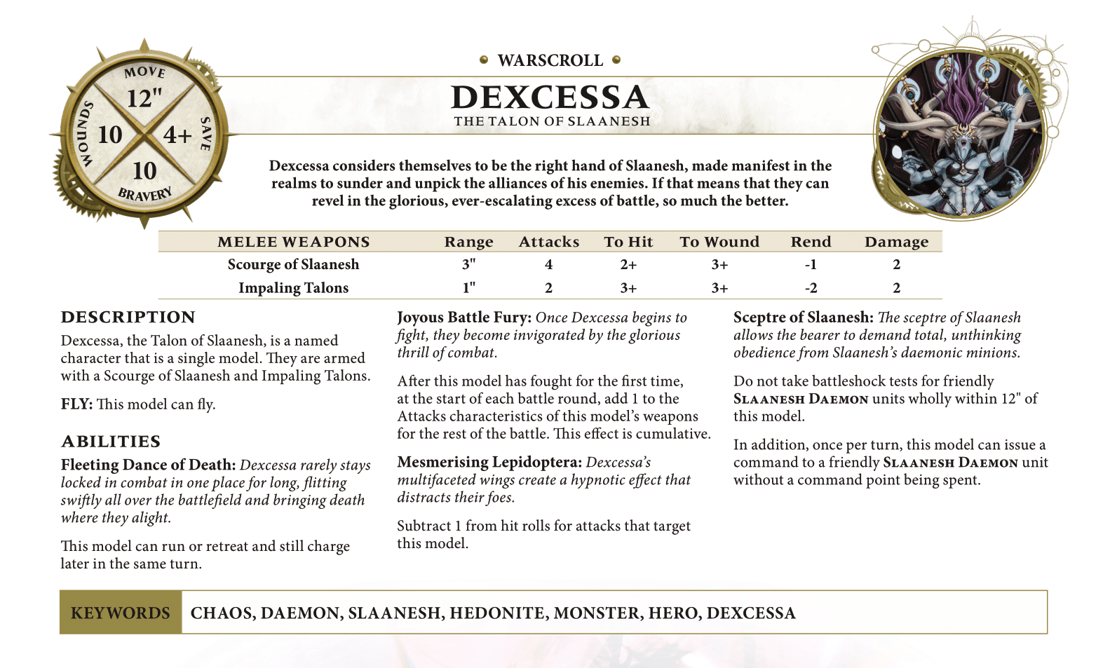 Dexcessa, the Talon of Slaanesh