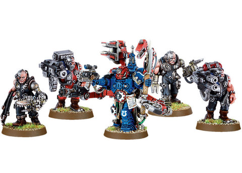 Space Marine Techmarine with Servitors | Технодесантник с сервиторами