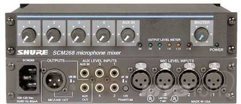 Shure scm 268 microphone mixer amplifier
