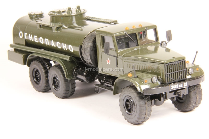 MODEL CARS KRAZ-255 fuel tanker khaki Agat Mossar Tantal 1:43